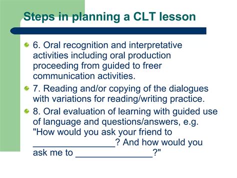 Communicative Language Teaching Clt Ppt Educational Assessment Education
