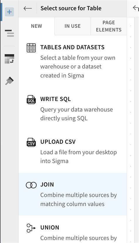 How To Perform A Join In Workbooks Or Datasets Knowledge Hub Sigma