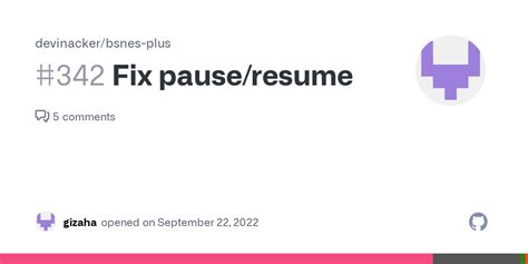 Fix Pause Resume Issue 342 Devinacker Bsnes Plus GitHub