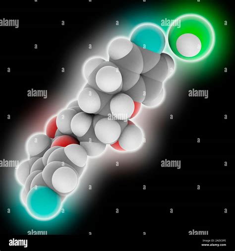 Nebivolol Hydrochloride Molecular Model Of The Drug Nebivolol Hydrochloride C22 H25 F2 N O4 H