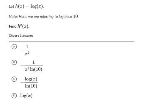Solved Let Hxlogxnote Here We Are Referring To Log
