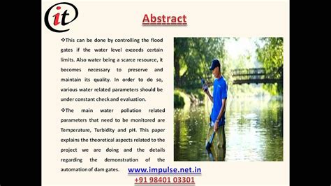 Design And Implementation Of Water Environment Monitoring System Using Gsm Technology Youtube
