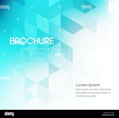 Vector Illustration Abstract Template Brochure Design With Geometric Background Stock Vector