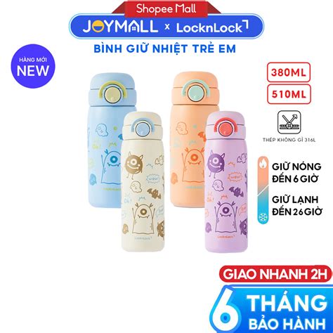 Bình Giữ Nhiệt Locknlock School Fit Luminous 380ml Và 510ml Thép Không