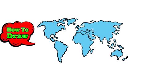 How To Draw World Map Easy Step By Step World Map Drawing Eroppa