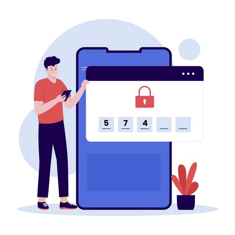 2 Step Verification Illustration Flat Design 21347241 Vector Art At