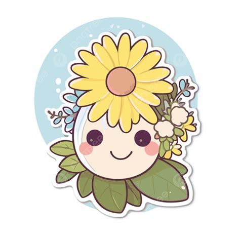 작은 해바라기 귀엽다 스티커 일러스트 벡터 고립 된 만화 결혼식 꽃과 스티커 디자인 상표 스티커 일러스트 Png 일러스트 및 벡터 에 대한 무료 다운로드 Pngtree