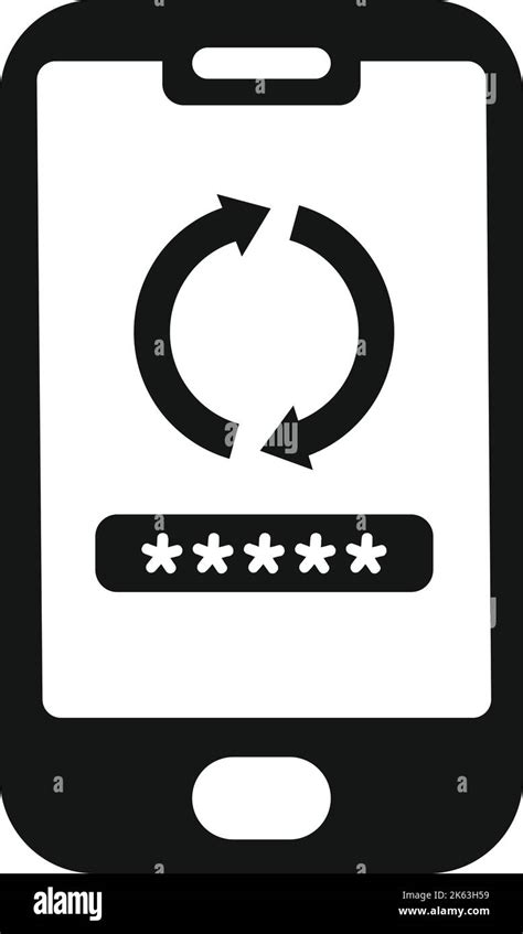 Smartphone Password Recovery Icon Simple Vector Ui Page Web Mobile Design Stock Vector Image