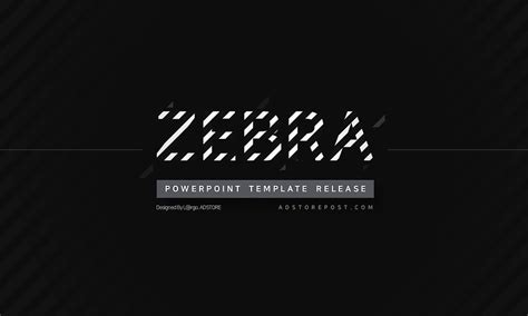 패션에 어울리는 흑백 스트라이프 애니메이션 Ppt템플릿 Zebra 배포