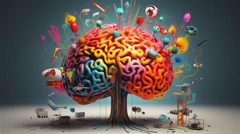Premium Photo Vibrant Brain Creativity Colorful Abstract Ideas Around The Mind Innovative