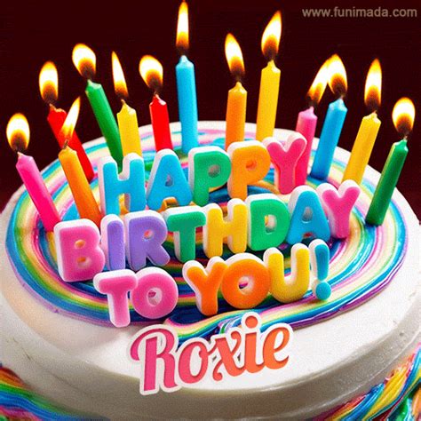 Happy Birthday Roxie Gifs For Her Download On Funimada Com