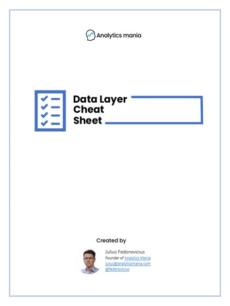 V2 Gtm Data Layer Cheat Sheet Analytics Mania Pdf Analytics