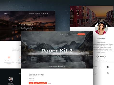 Paper Kit 2 A Free Bootstrap 4 Ui Kit Super Dev Resources