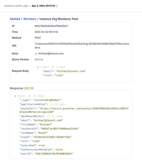 Audit Logs Losant Documentation