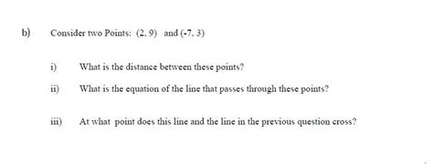 Solved B Consider Two Points 29 And −73 I What Is