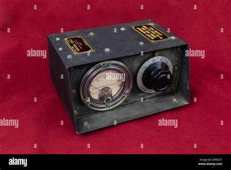 Radio Wave Frequency Indicator United States Army Signal Corps Circa 1940s 1950s On Red