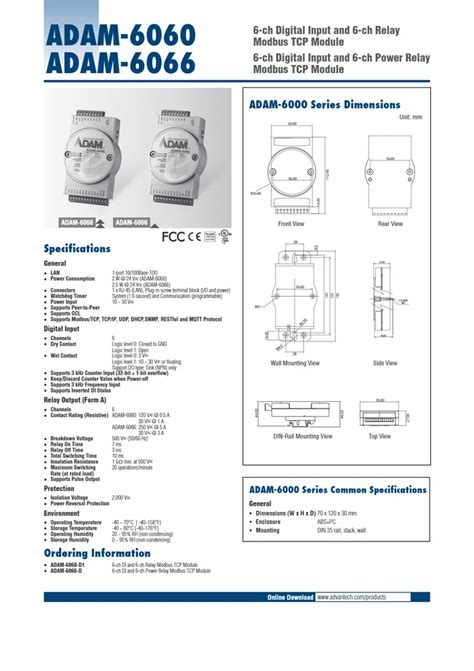 Modbus Tcp Module Adam 6266 At ₹ 18000piece Mumbai Id 2855348306162
