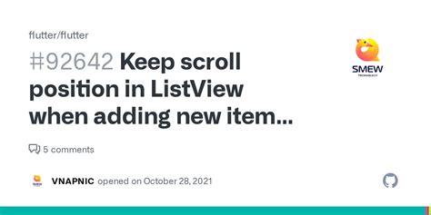 Keep Scroll Position In Listview When Adding New Item On Top Issue Flutter Flutter