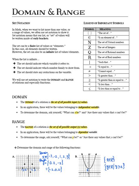 6 Domain And Range Araya Feb1 Pdf Set Mathematics Function