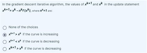 solved in the gradient descent iterative algorithm the