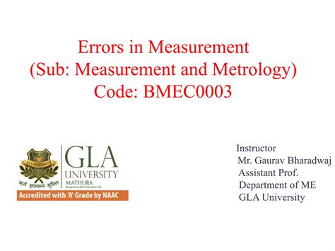 Errors In Measurement Pptx