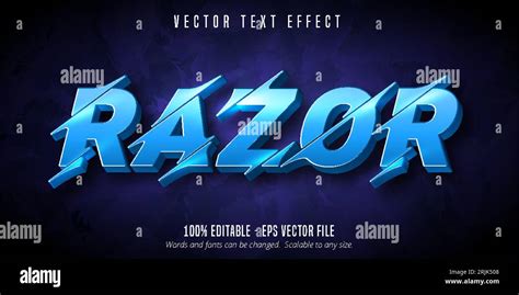 Razor Text Cutout Style Editable Text Effect Stock Vector Image Art