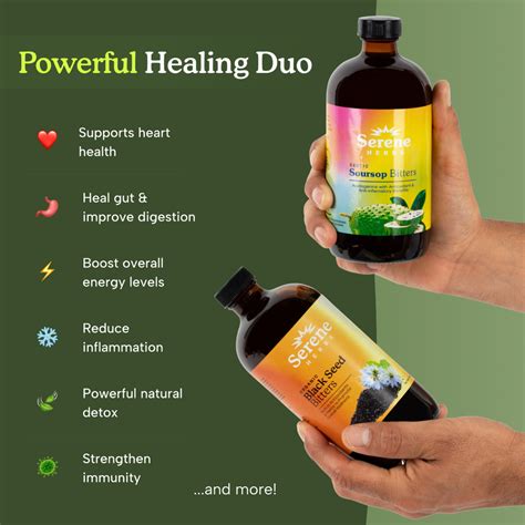 Soursop Bitters And Black Seed Bitters Bundle Serene Herbs