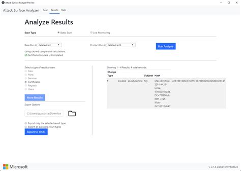Deleted Certificates Identified As Created · Issue 171 · Microsoftattacksurfaceanalyzer · Github