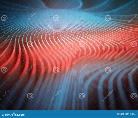 Fingerprint Binary Code Scanner Stock Illustration Illustration Of Laser Signature 95589181