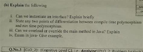 solved b explain the following i can we instantiate an