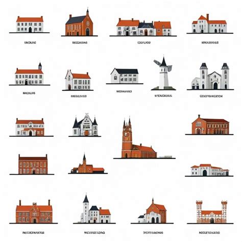 Midlands Vector Set White Background Isolated A High Qualit Premium Ai Generated Vector