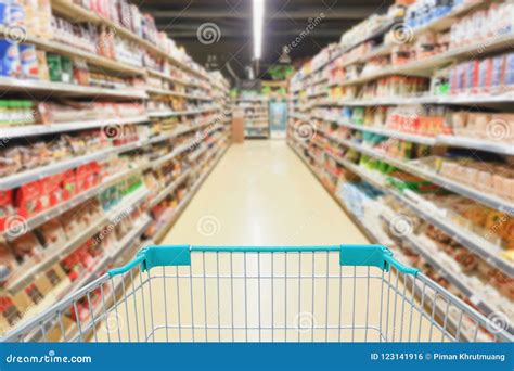 Empty Supermarket Aisle