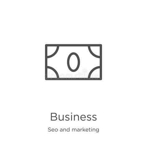 Business Icon Vector From Seo And Marketing Collection Thin Line Business Outline Icon Vector