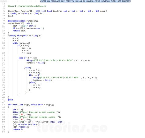Poo Funciones Objective C Maximo Comun Divisor