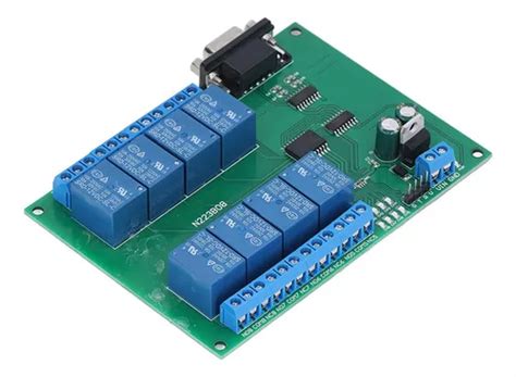 Placa De Control Remoto N223b08 Módulo De Relé Rs232 De 8 Ca Cuotas Sin Interés