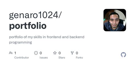 Github Genaro1024portfolio Portfolio Of My Skills In Frontend And