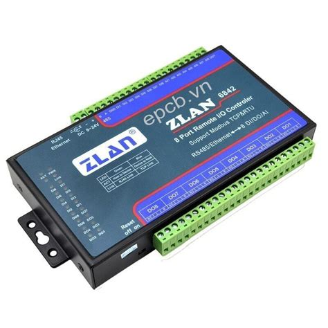 ZLAN6842 Bộ điều khiển IO qua Ethernet hoặc RS485