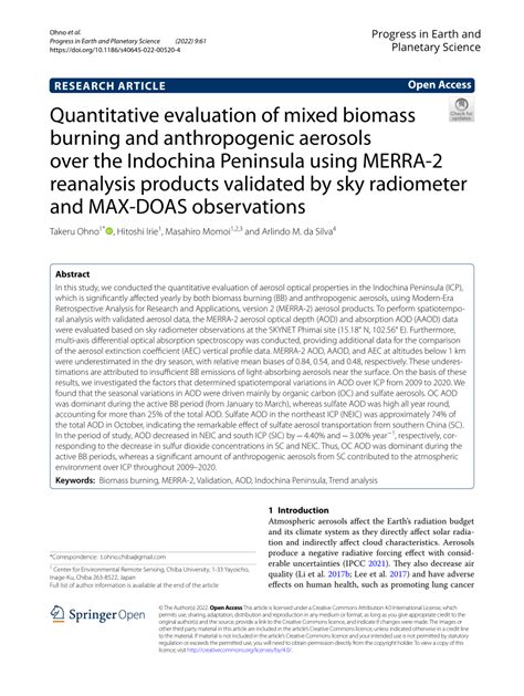 Pdf Quantitative Evaluation Of Mixed Biomass Burning And