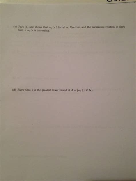 Solved Well Define A Sequence Of Numbers As Follows A1