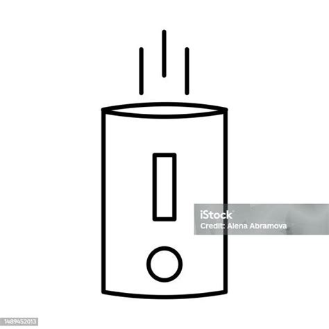 기후 공기 청정기 개요 벡터입니다 공기 청정기는 바이러스와 먼지 입자를 깨끗한 공기로 걸러내어 안전하게 유지합니다 가습기에 대한 스톡 벡터 아트 및 기타 이미지 Istock