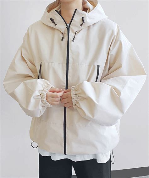 고퀄리티m~3xl 오버핏 후드 바람막이 남녀공용 고프코어 커플 탄탄 윈드브레이커 5color 에이블리