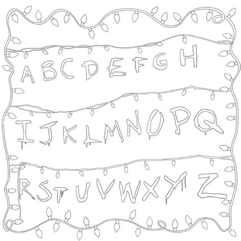 Kolorowanka Alfabet Stranger Things Pobierz Wydrukuj Lub Pokoloruj