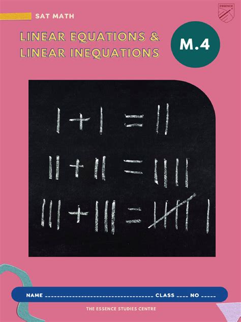 Chapter 1 Linear Equations And Linear Inequations Pdf