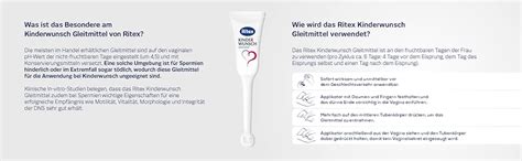 Ritex Kinderwunsch Gleitmittel Spermienfreundliches Gleitgel Zur