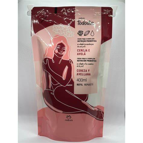 Refil Creme Nutritivo Hidratante Para O Corpo Natura Tododia Cereja E