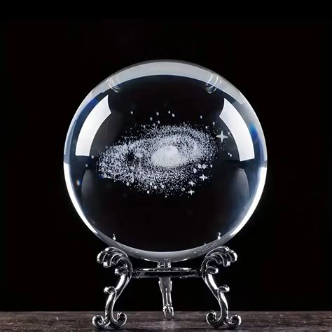 1pc 크리스탈 공 은하수 별이 빛나는 하늘 크리스탈 공 장식 유리 공 홈 인테리어 크리스탈 공예 장식 글로 Temu