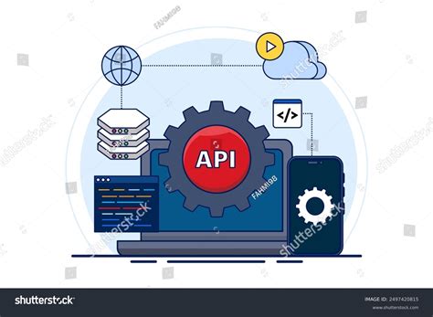Concepto De Interfaz De Programación De Vector De Stock Libre De