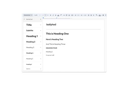 Setting Default Styles In Google Docs And Word Ballyhoo