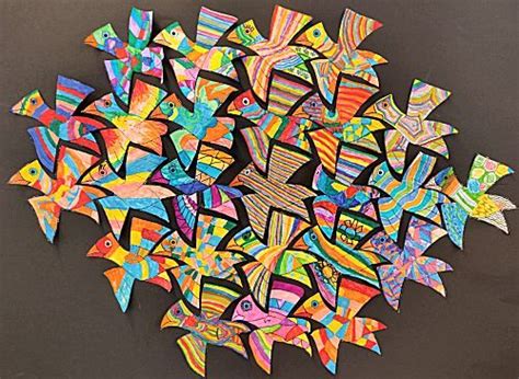 Knutselen Vliegende Vogels Stijl Escher Knutselen Thema Kunst