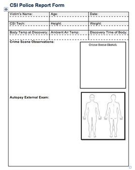 CSI Report Form Template By STEM Shop TPT CSI Report Form Template By STEM Shop TPT